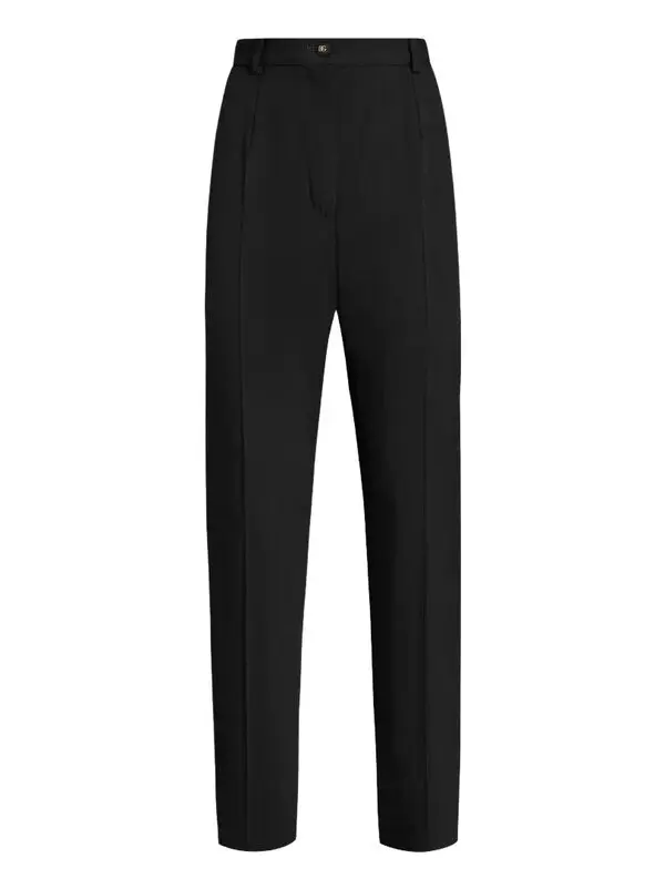 Dolce & Gabbana Wool Cigarette Trousers - Black