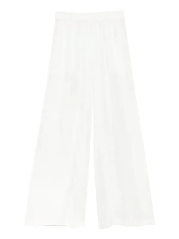 P.a.r.o.s.h Drawstring Wide Leg Trousers - White