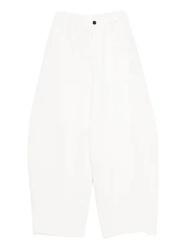 Sacai Button-fastening High-waisted Trousers - Neutrals