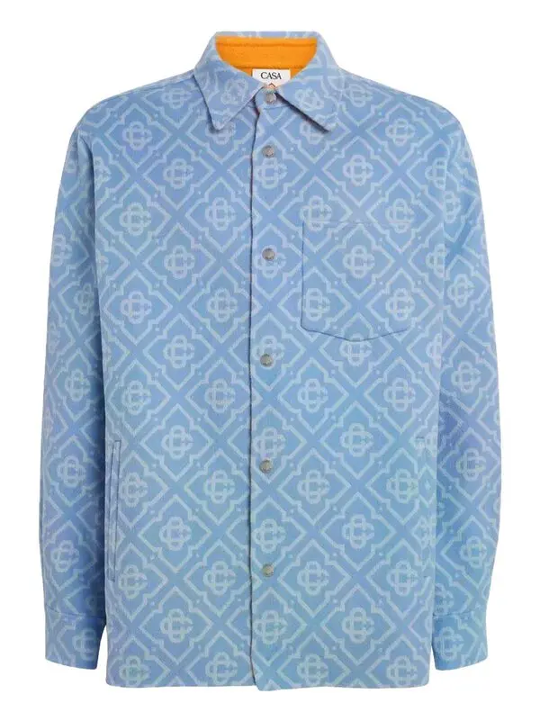 Casablanca Monogram-pattern Shirt - Blue