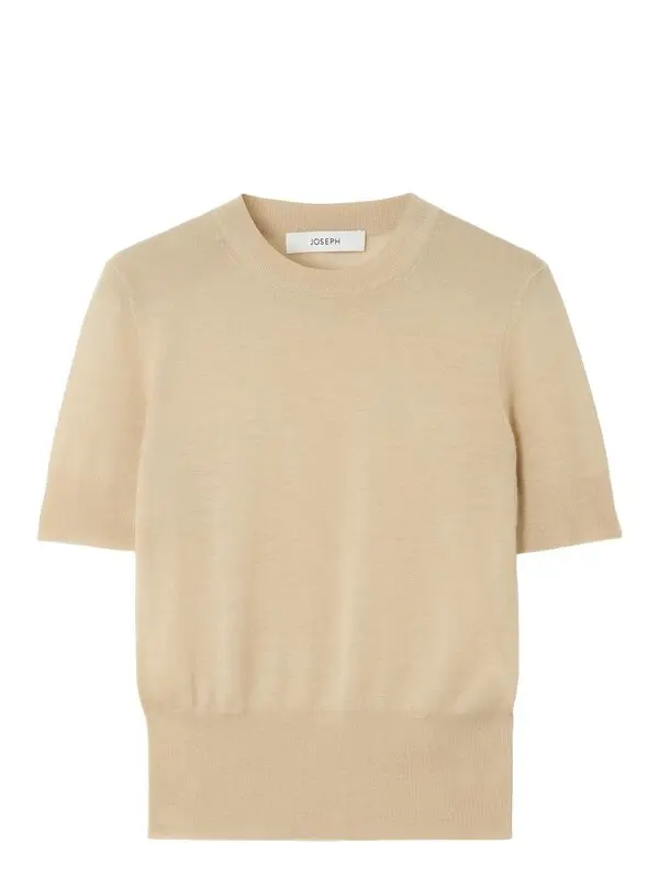 JOSEPH Cashair Cashmere Top - Beige