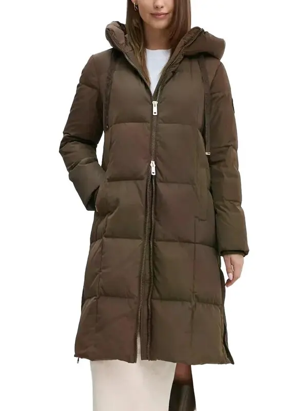 MOS MOSH Hooded Puffer Coat - Brown