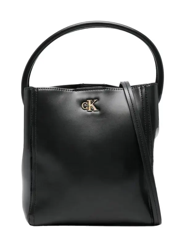 Calvin Klein Logo Bucket Tote Bag - Black