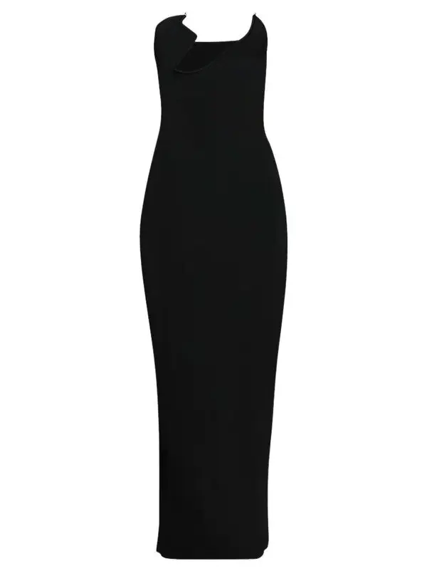 Christopher Esber Odessa Arced Column Midi Dress - Black