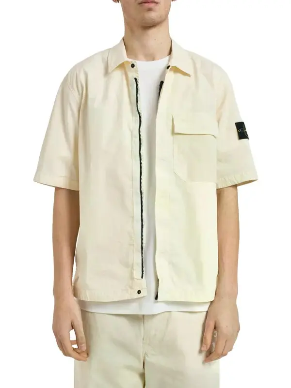 Stone Island Chest-pocket Zipped Shirt - Neutrals