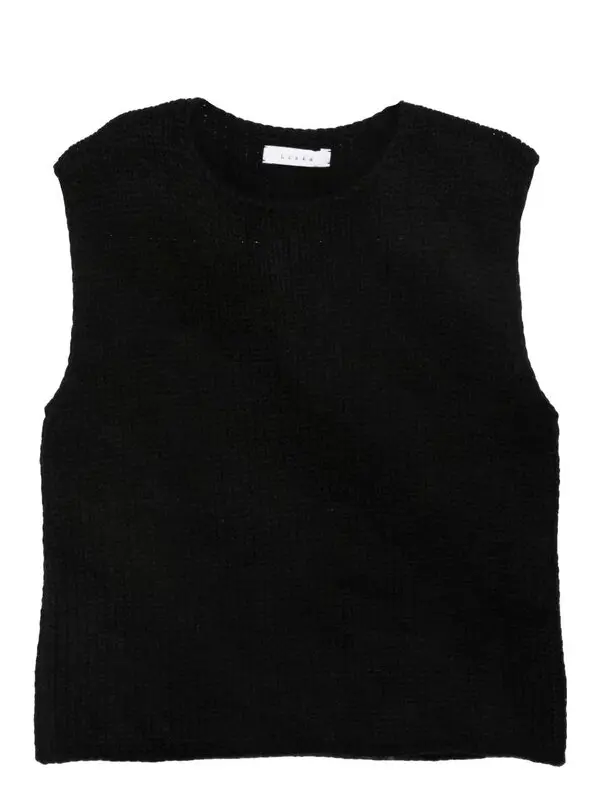 LISKA Round-neck Vest - Black
