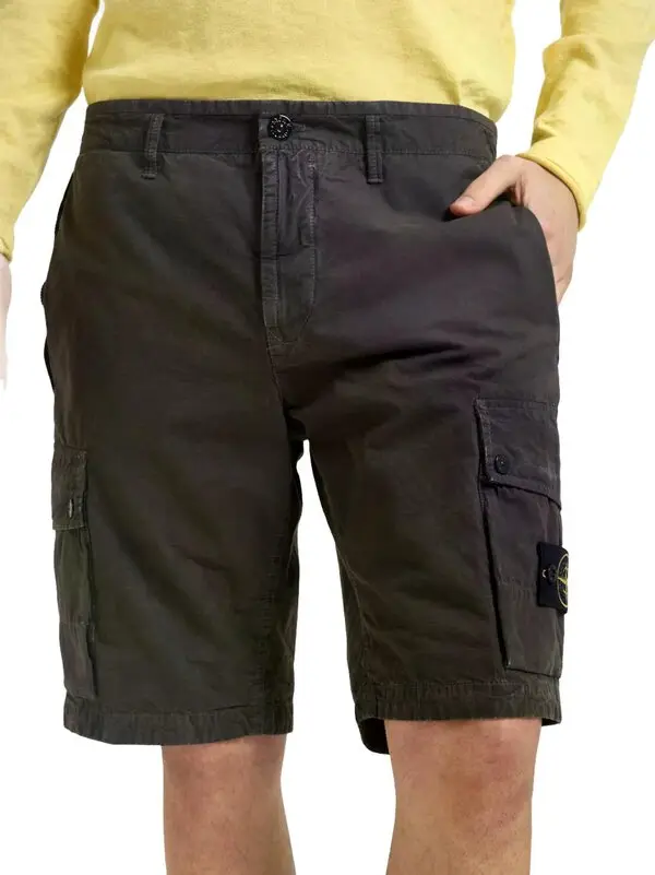 Stone Island Logo-patch Cargo Shorts - Grey