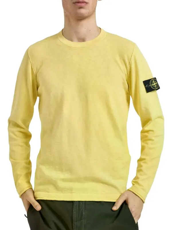 Stone Island Crew Neck Sweater - Yellow