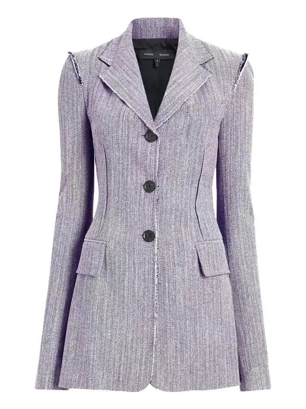 Proenza Schouler Lorenza Frayed Blazer - Purple