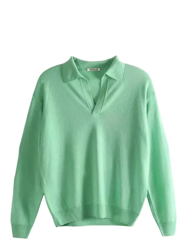 Auralee V-neck Sweater - Green