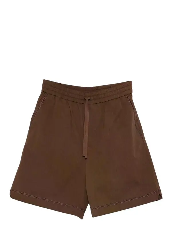 Drole De Monsieur Jour Echelle Drawstring Shorts - Brown