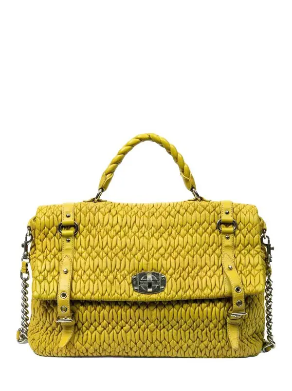 Miu Miu Matelassé Shoulder Bag - Yellow