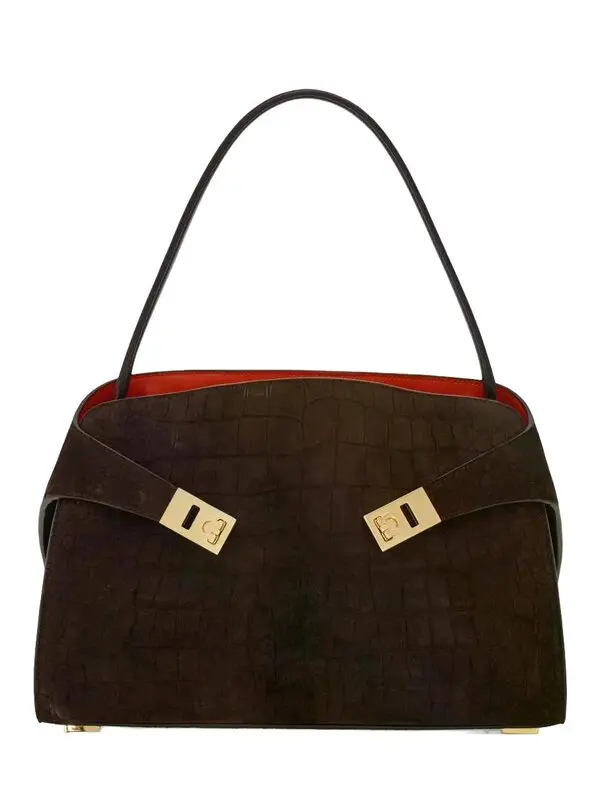 FERRAGAMO Hug Soft Shoulder Bag - Brown