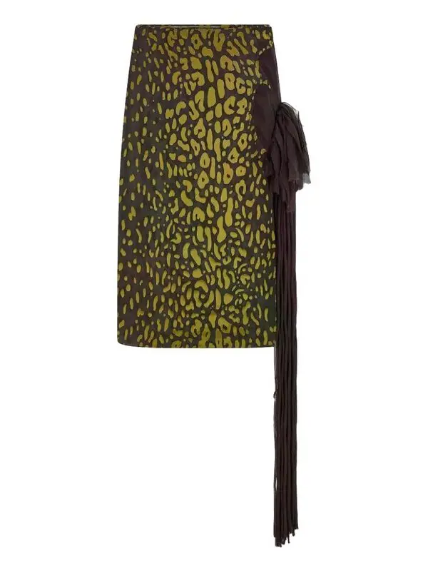 FERRAGAMO Skirt With Floral Detail - Brown
