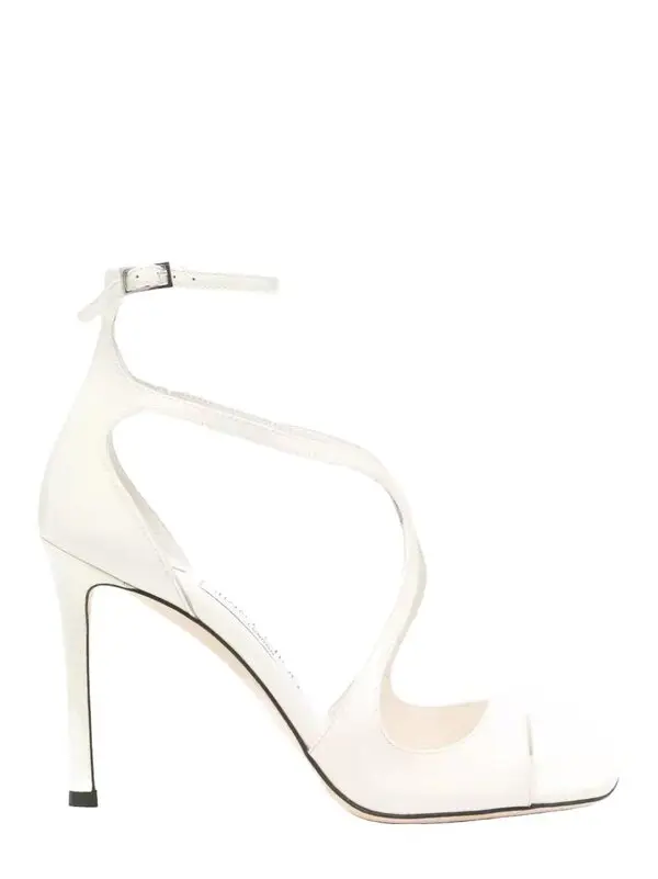 JIMMY CHOO Azia Elasticated Strap Sandals - White