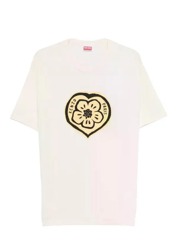 Kenzo Flower Graphic T-shirt - Neutrals