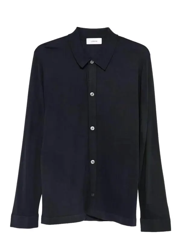 LARDINI Knitted Shirt - Blue