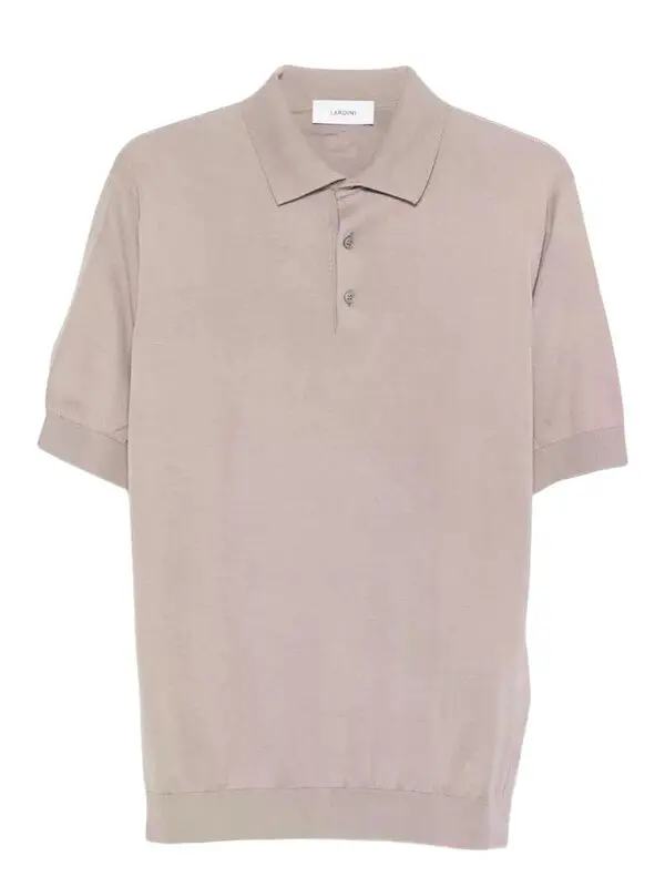LARDINI Buttoned Polo Shirt - Brown
