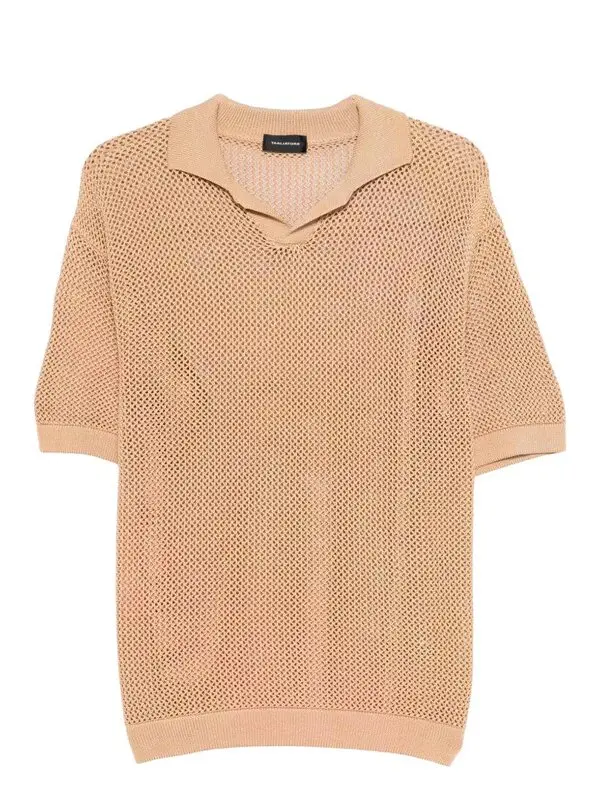 Tagliatore Collared Knitted T-shirt - Neutrals