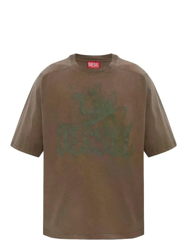 DIESEL T-jussi-a Graphic T-shirt - Brown