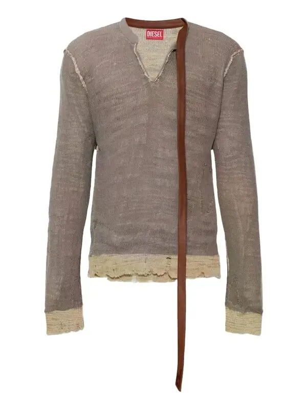 DIESEL K-daianeris V-neck Sweater - Neutrals