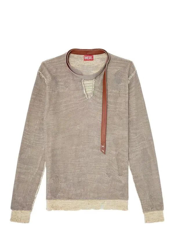 DIESEL K-daianeris Long Sleeve Sweater - Neutrals