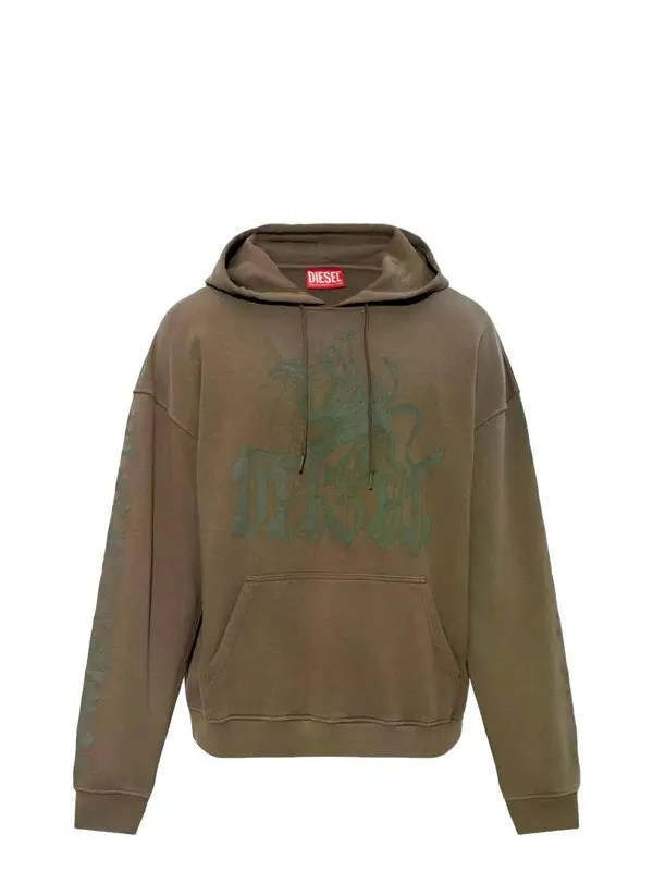 DIESEL Graphic Hoodie - Brown