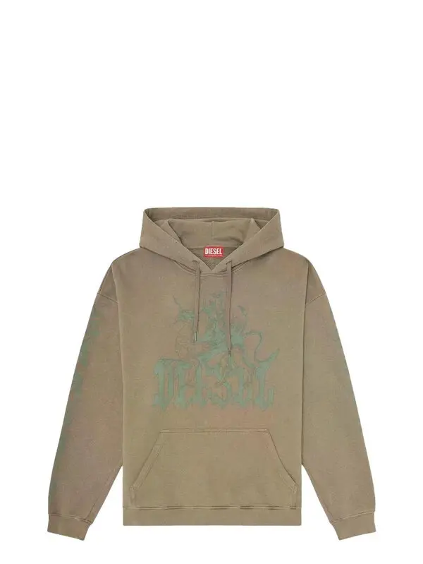 DIESEL® Graphic Print Hoodie - Brown