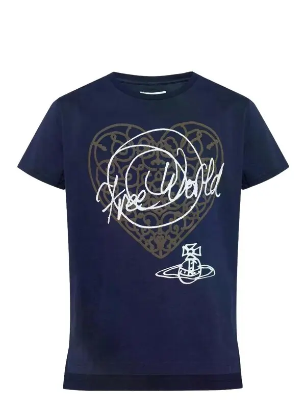 VIVIENNE WESTWOOD Print-detail T-shirt - Blue