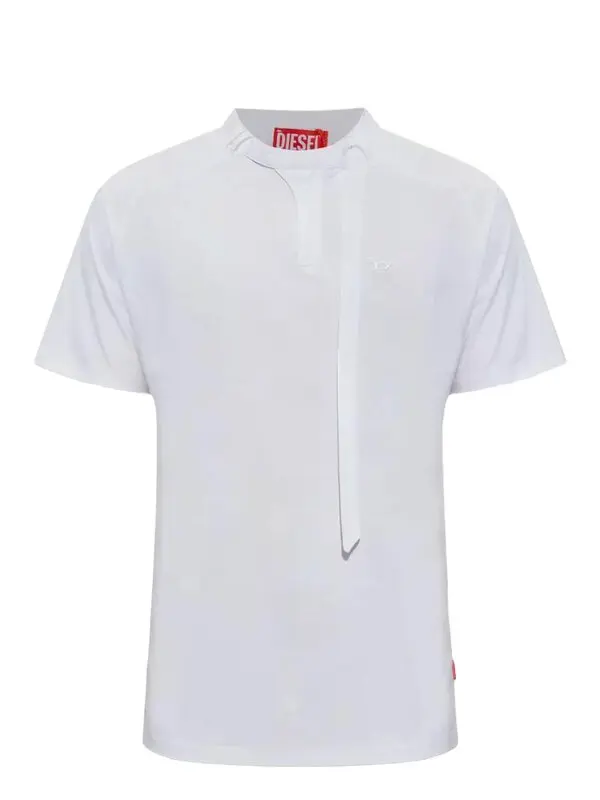 DIESEL T-kauko Tie-neck T-shirt - White