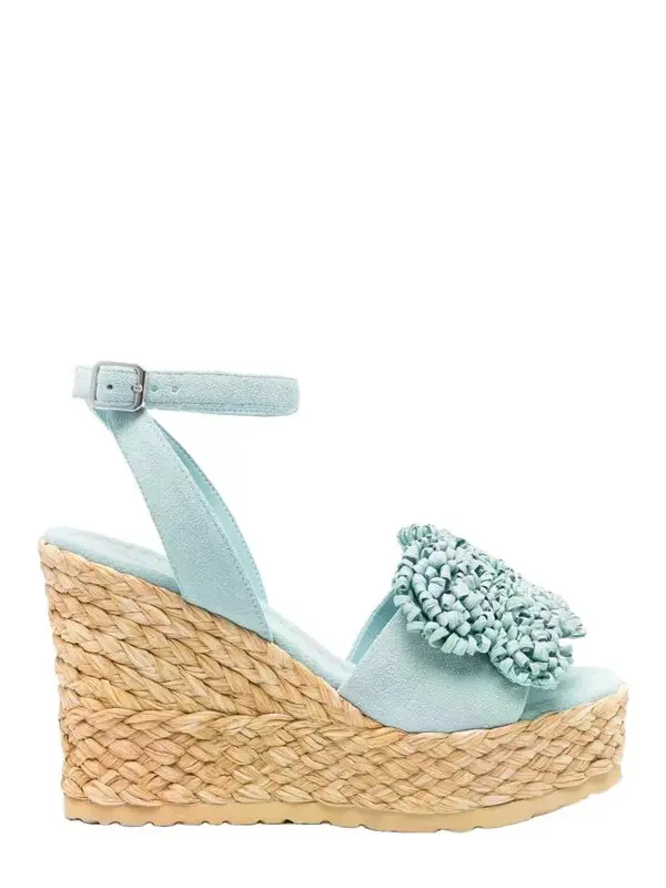PALOMA BARCELO Elisa Suede Platform Sandals - Blue