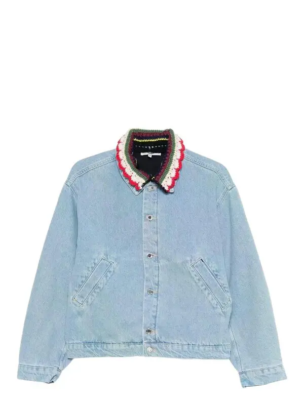 Stine Goya Denim Jacket With Contrasting Collar - Blue