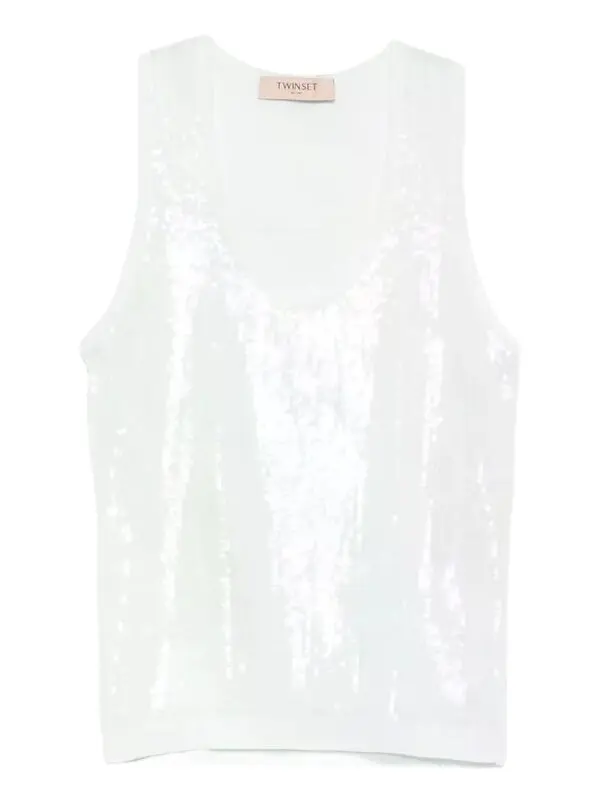 TWINSET Sequin Embellished Vest - Blue