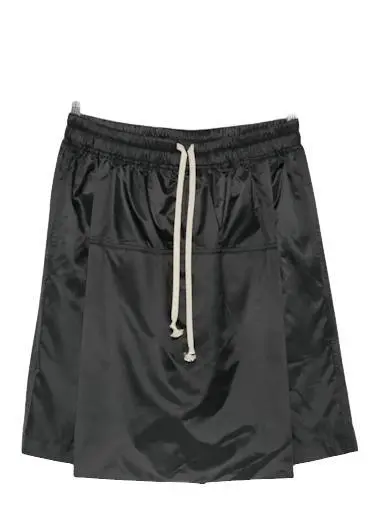 Rick Owens X Moncler Woven Kilt Shorts - Black