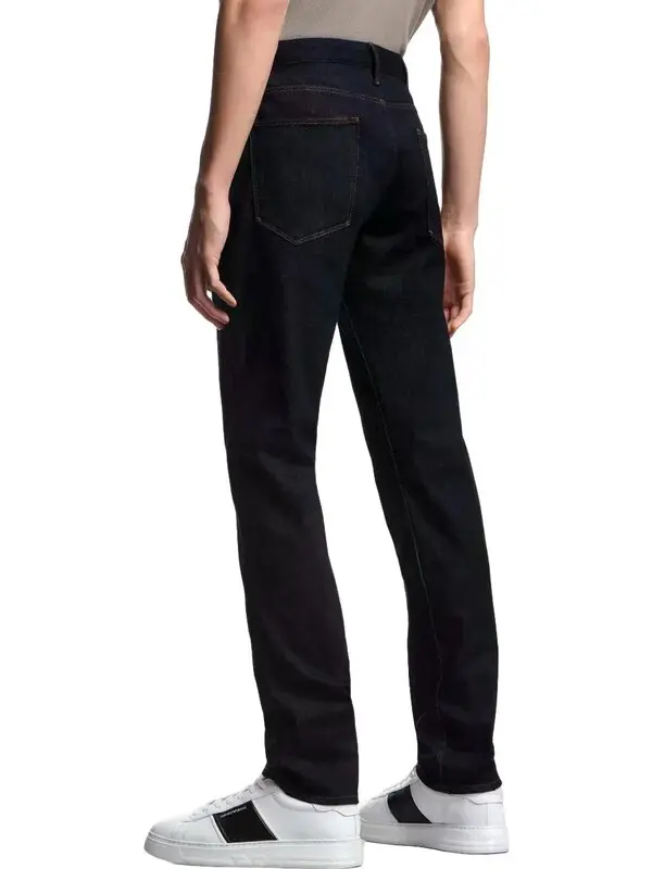 Emporio Armani Logo Patch Five-pocket Jeans - Blue