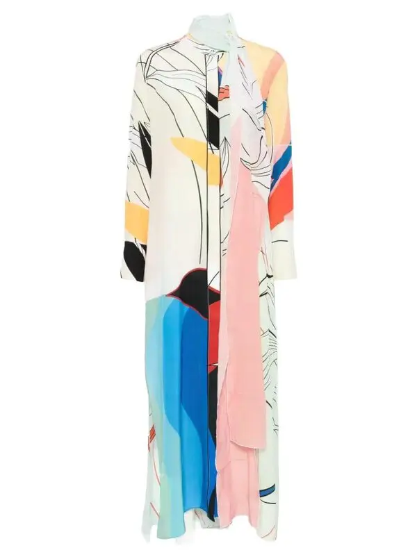 F.R.S FOR RESTLESS SLEEPERS Printed Maxi Dress - White