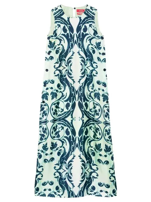 F.R.S FOR RESTLESS SLEEPERS Floral Maxi Dress - Green