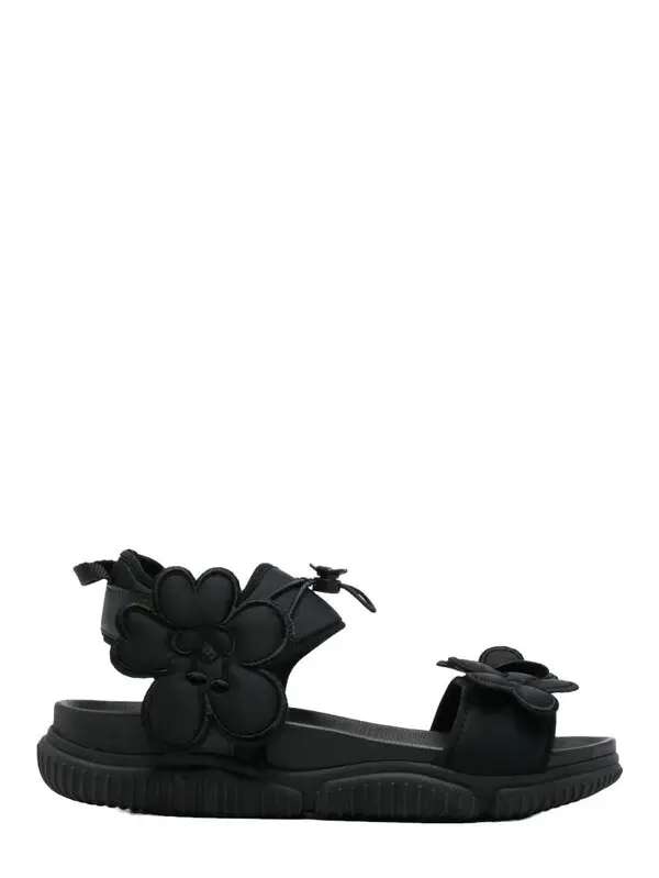 Cecilie Bahnsen Cilla Floral-appliqué Sandals - Black