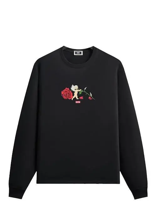 Kith Cupid Rose Long Sleeve Tee Shirt - Black