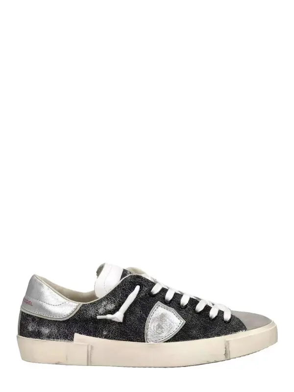 Philippe Model Prsx Low Metallic Panel Sneakers - Black