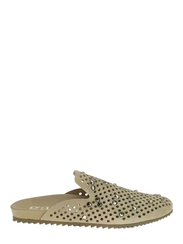 PEDRO GARCIA Braidy Perforated Mules - Neutrals