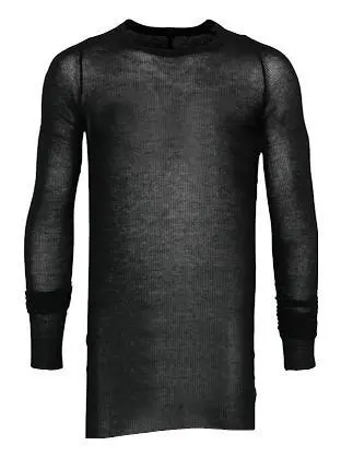Rick Owens Rib Long Sleeves T-shirt - Black