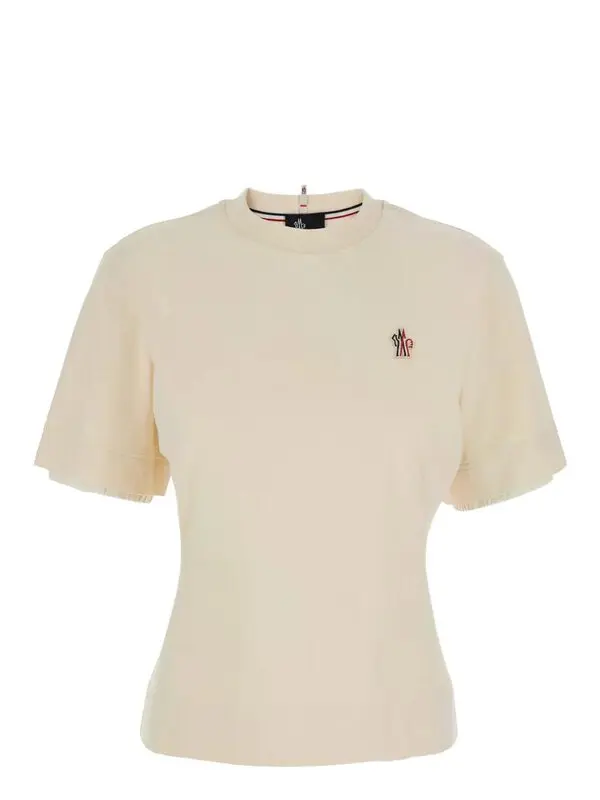 Moncler Logo Appliqué T-shirt - White