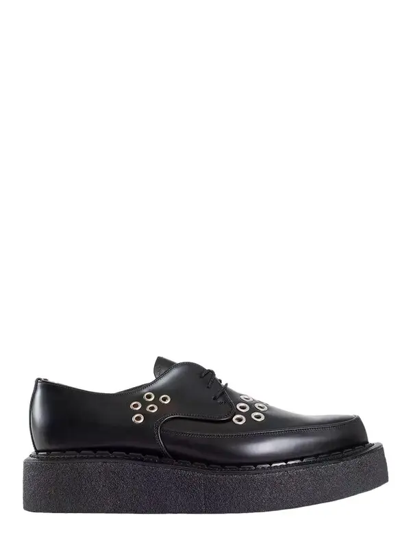 Comme Des Garçons Eyelet Platform Loafers - Black