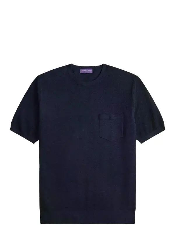 Ralph Lauren Purple Label Short-sleeve Knitted T-shirt - Blue