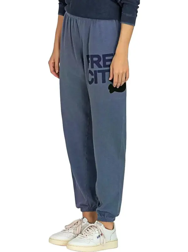 FREECITY Logo-print Track Pants - Blue