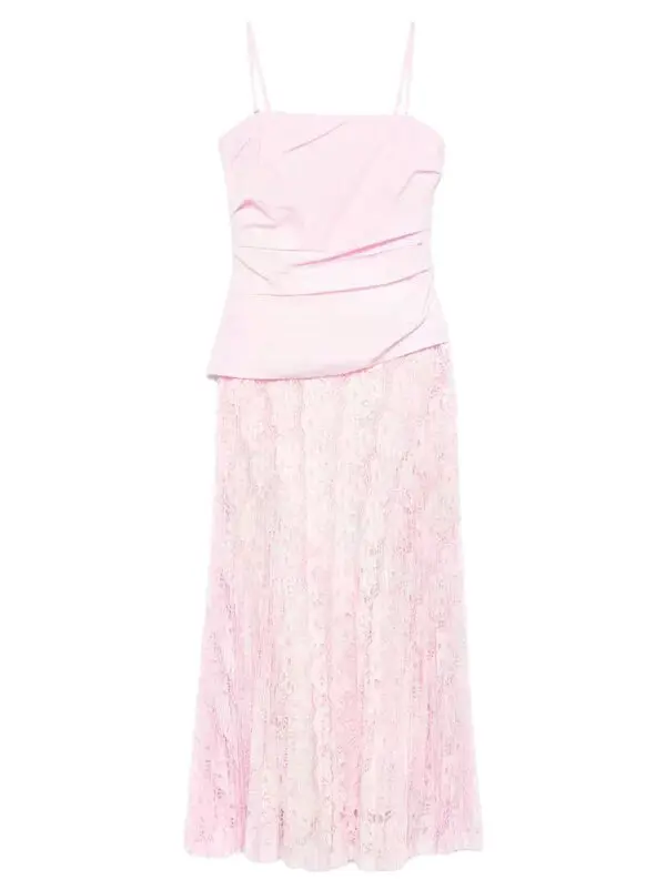 Simkhai Annalise Lace Midi Dress - Pink