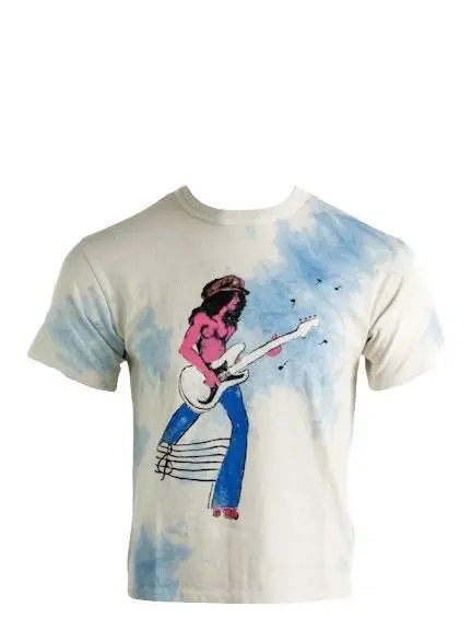 ERL Rocker T-shirt - White/blue