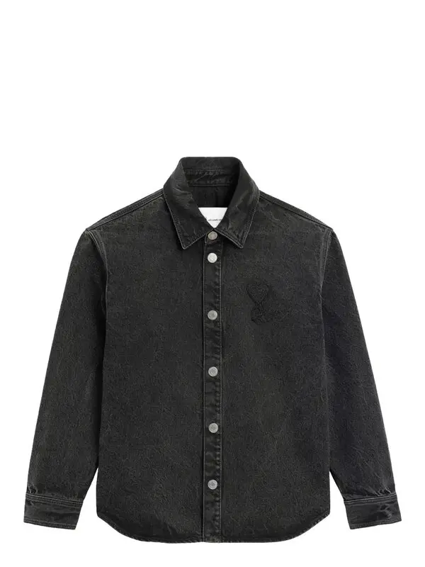 Ami De Coeur Crochet Denim Jacket - Black