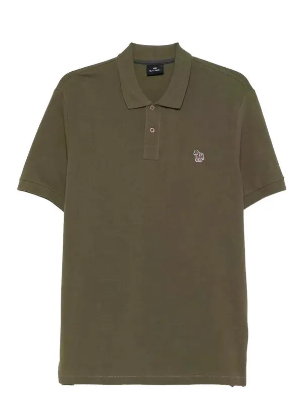 Paul Smith Zebra-patch Regular-fit Polo Shirt - Green